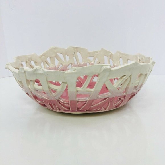 Demery | Art | Postmodern Barbara Demery Pottery Bowl Open Weave Studio ...
